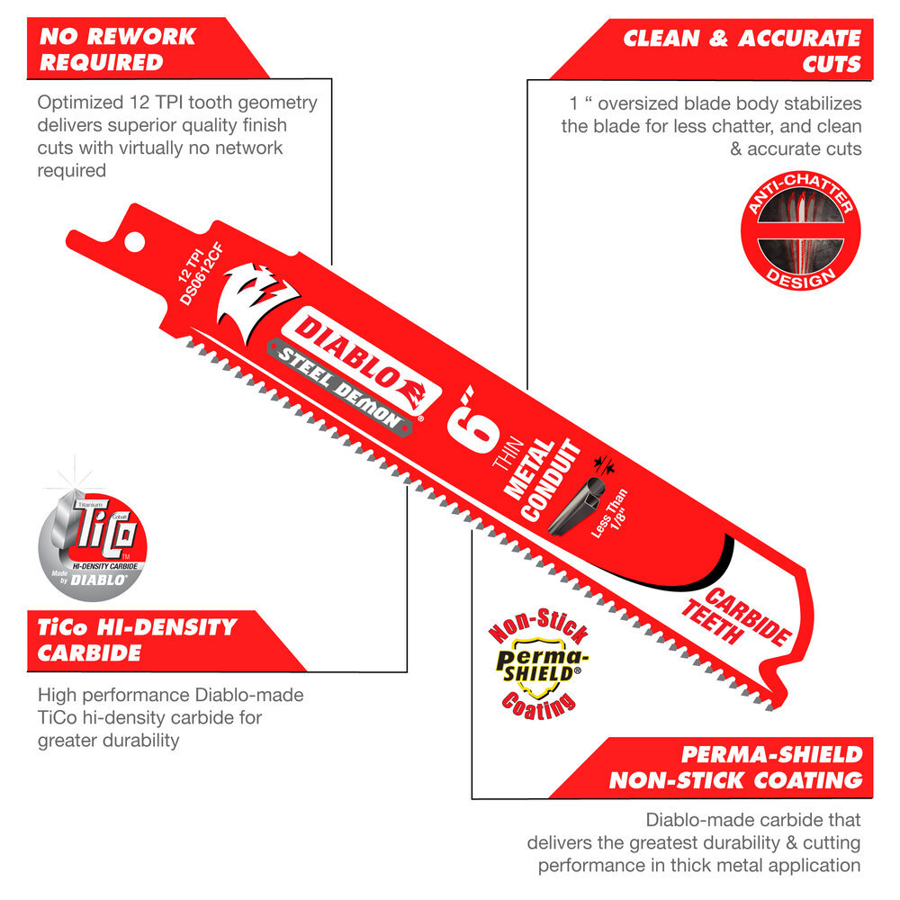 Diablo Carbide Reciprocating Metal Thin (Conduit)