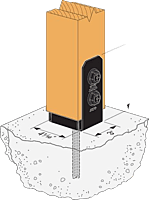 Simpson Strong-Tie Outdoor Accents - Avant Post Base Rough PC Zmax