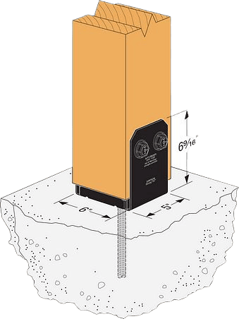 Simpson Strong-Tie Outdoor Accents - Avant Post Base Rough PC Zmax
