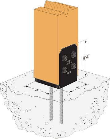 Simpson Strong-Tie Outdoor Accents - Avant Post Base Rough PC Zmax