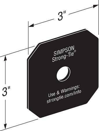 Simpson Strong-Tie Outdoor Accents - Z-MAX/PC Decorative Washer
