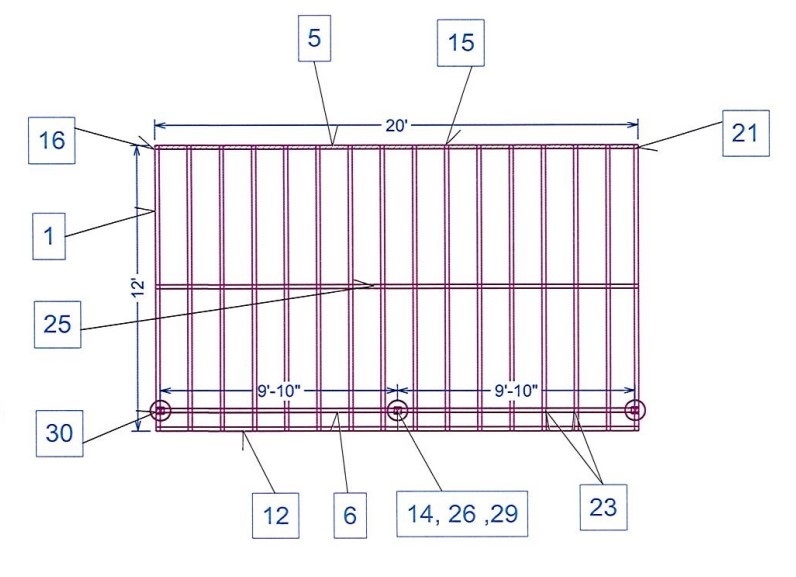 12' x 20' Deck Substructure Metal Frame Kit (Fortress Evolution)