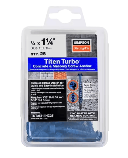 Simpson Strong-Tie Mechanical Anchors Titen Turbo HEX