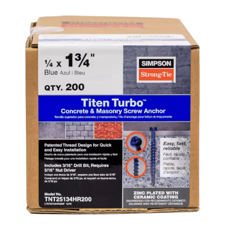 Simpson Strong-Tie Mechanical Anchors Titen Turbo HEX
