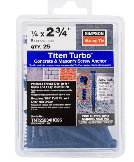 Simpson Strong-Tie Mechanical Anchors Titen Turbo HEX