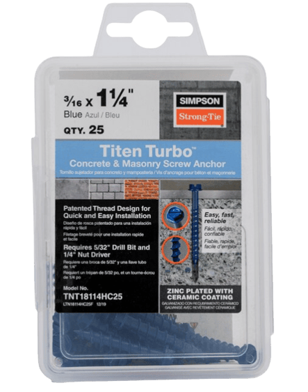 Simpson Strong-Tie Mechanical Anchors Titen Turbo HEX