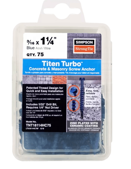 Simpson Strong-Tie Mechanical Anchors Titen Turbo HEX