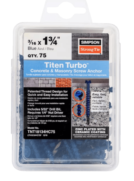 Simpson Strong-Tie Mechanical Anchors Titen Turbo HEX
