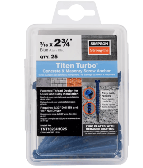 Simpson Strong-Tie Mechanical Anchors Titen Turbo HEX