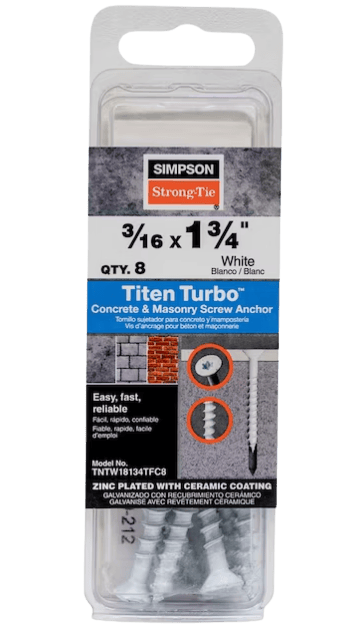 Simpson Strong-Tie Mechanical Anchors 8 CLAM Titen Turbo FLAT