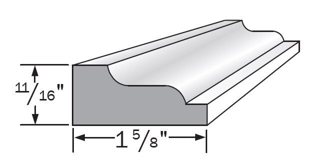Versatex PVC Trim - Shingle Mould - 16'