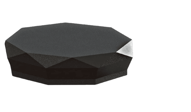 Sleek Evolver Octagonal Post Cap in Plastic and Black